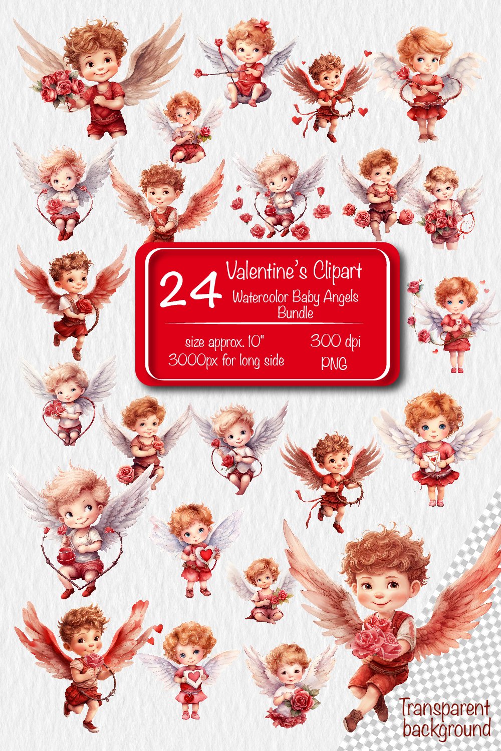 Baby Angel Bundle PNG Boys Cupid Clipart Valentine clipart