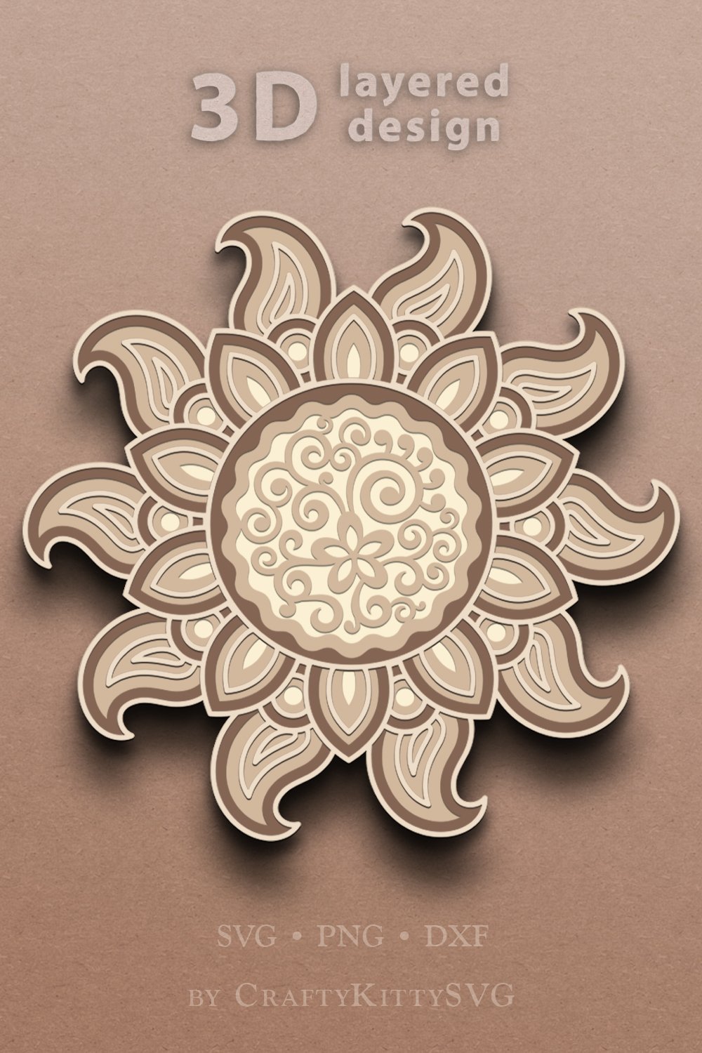 Sun SVG, Sun Paper Craft, Sunlower SVG, Papercut Sunflower