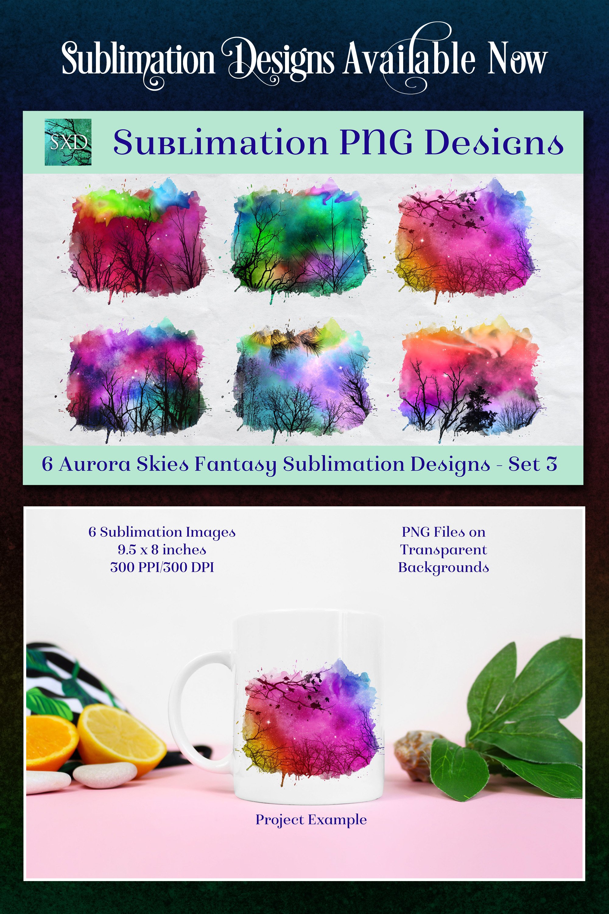 Aurora Skies Fantasy Sublimation Designs 3