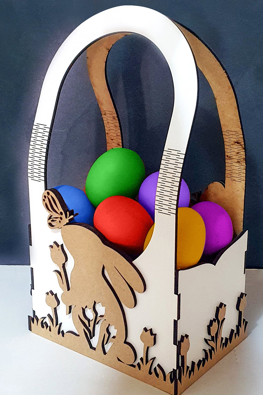 Easter basket, dxf laser cut file. Easter gift box (2509984)