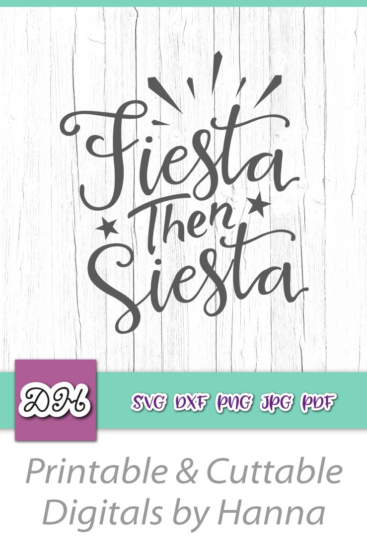 Fiesta Then Siesta Funny Mexican Holidays Saying Quote SVG