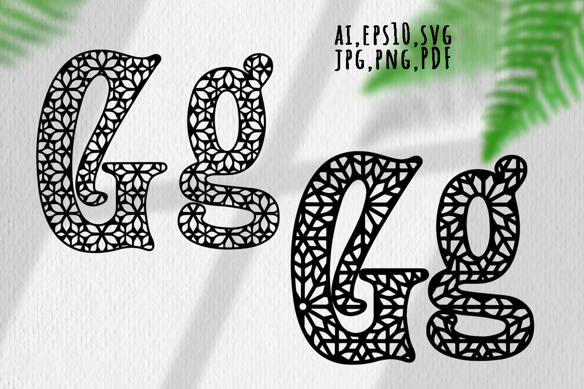 Decorative letter G. SVG Cut file