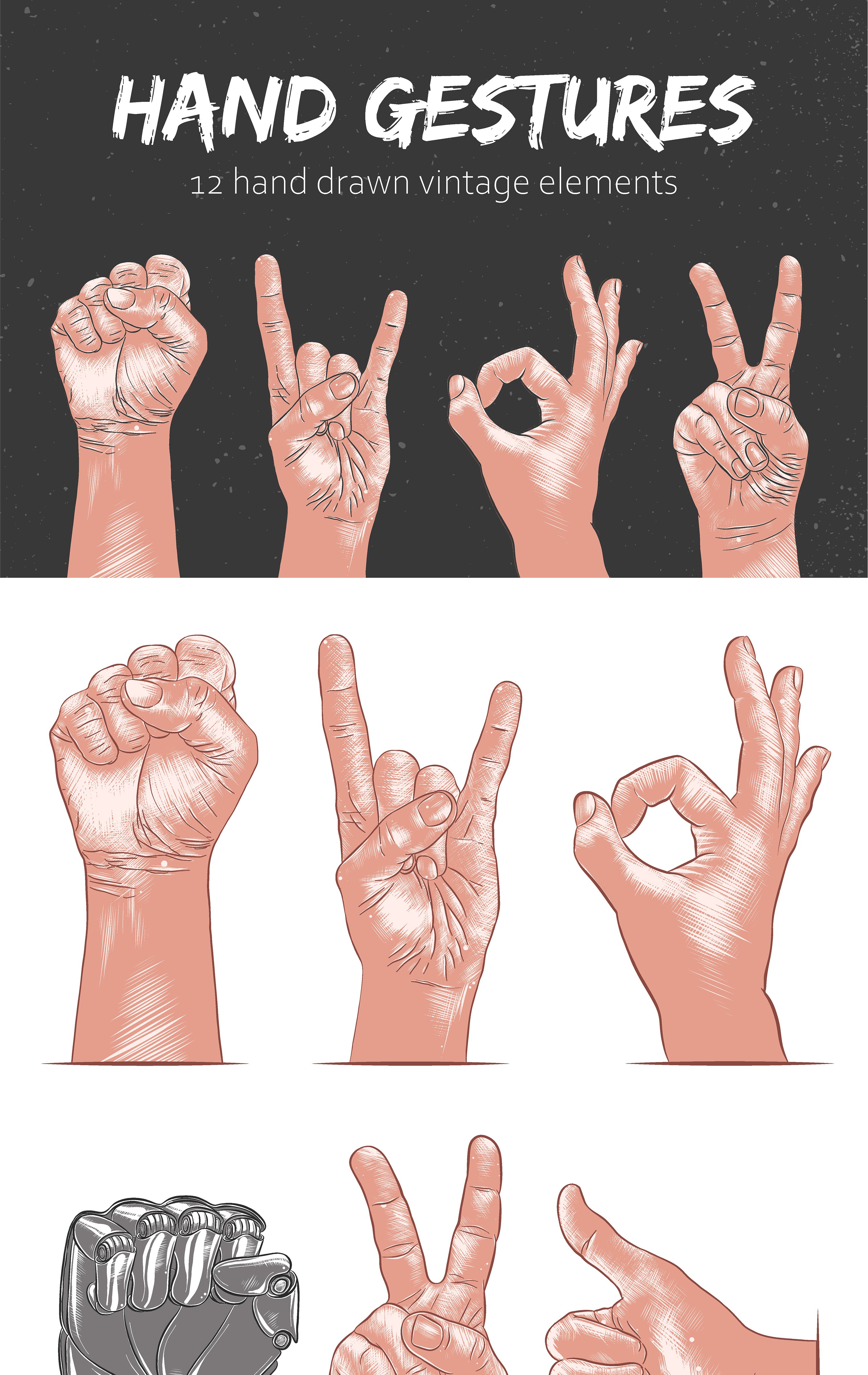 Hand gestures drawn sketches