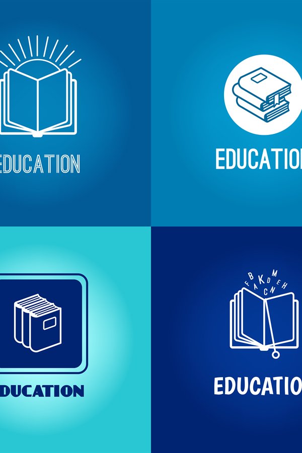 Vector education logo set