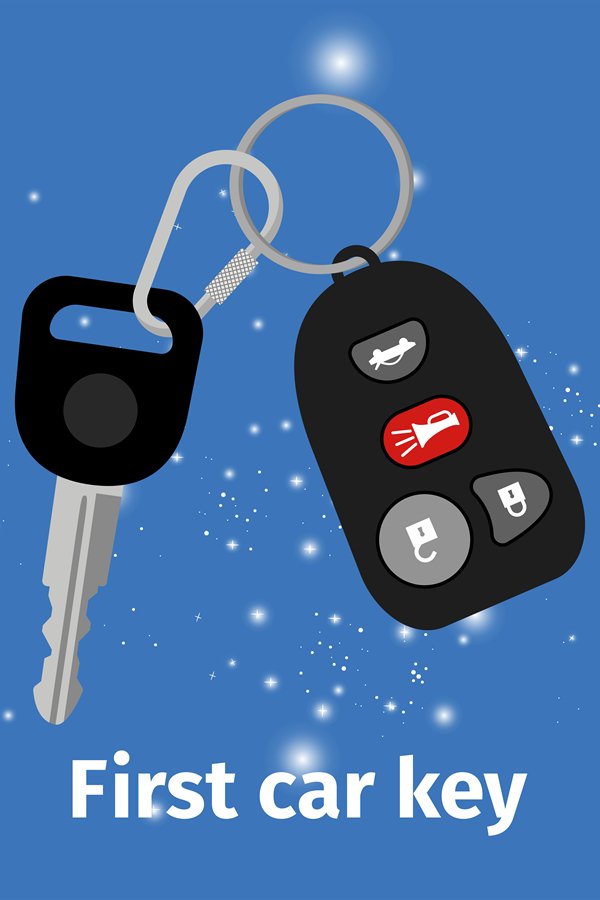 First car key illustration