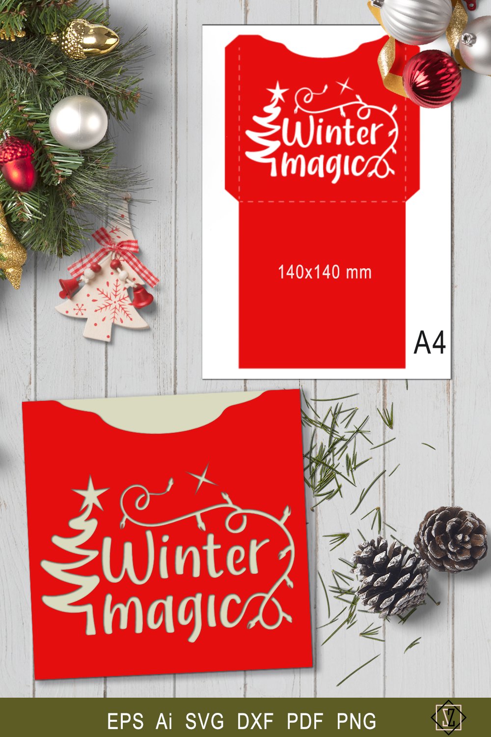 Christmas Envelope Template
