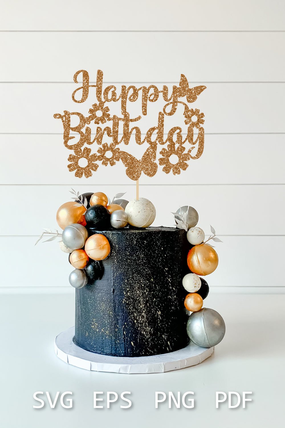 Birthday Cake Topper Bundle, cake topper SVG papercut design