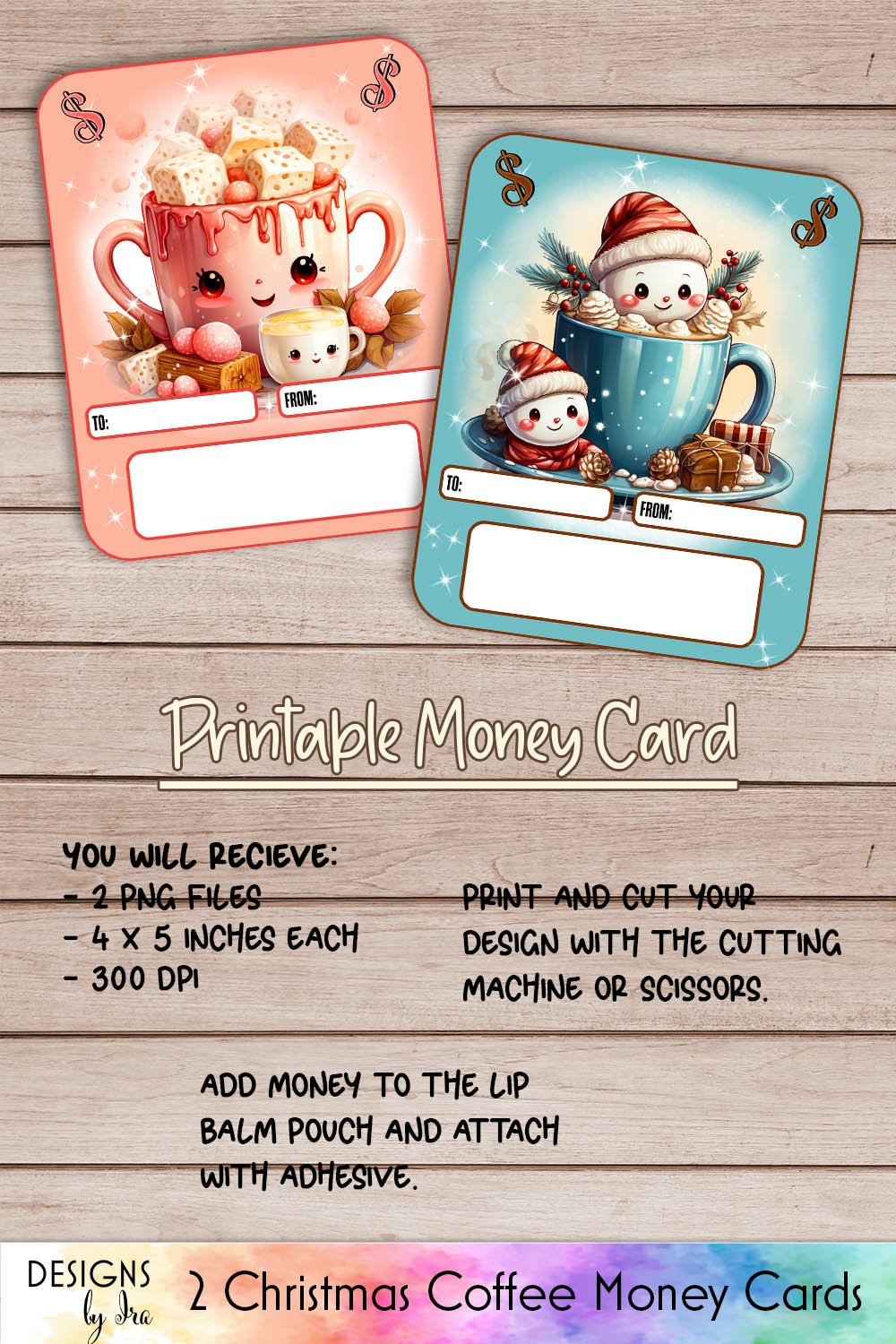 Christmas Coffee Money Cards | Printable Money Cards