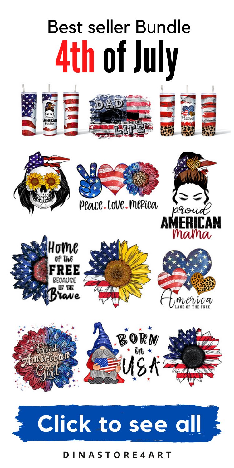 Bestseller 4th of July Sublimation Bundle | 12 Patriotic PNG