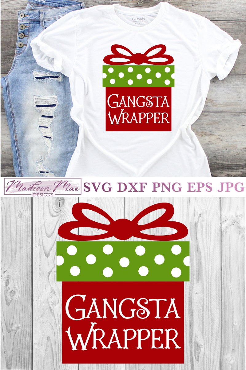 Gangsta Wrapper, Christmas T-shirt SVG (898439)