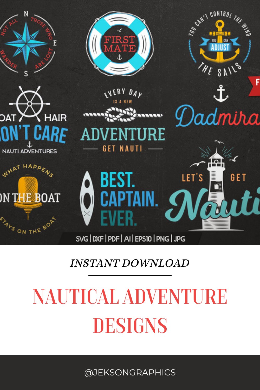 Marine SVG Bundle | Nautical Logo Travel Label SVG DXF