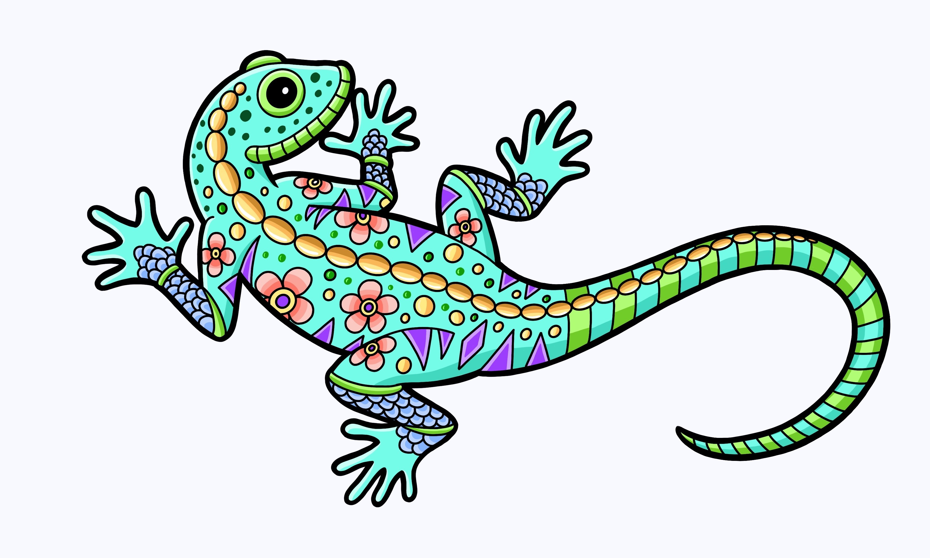 Lizard pattern decorative ornament