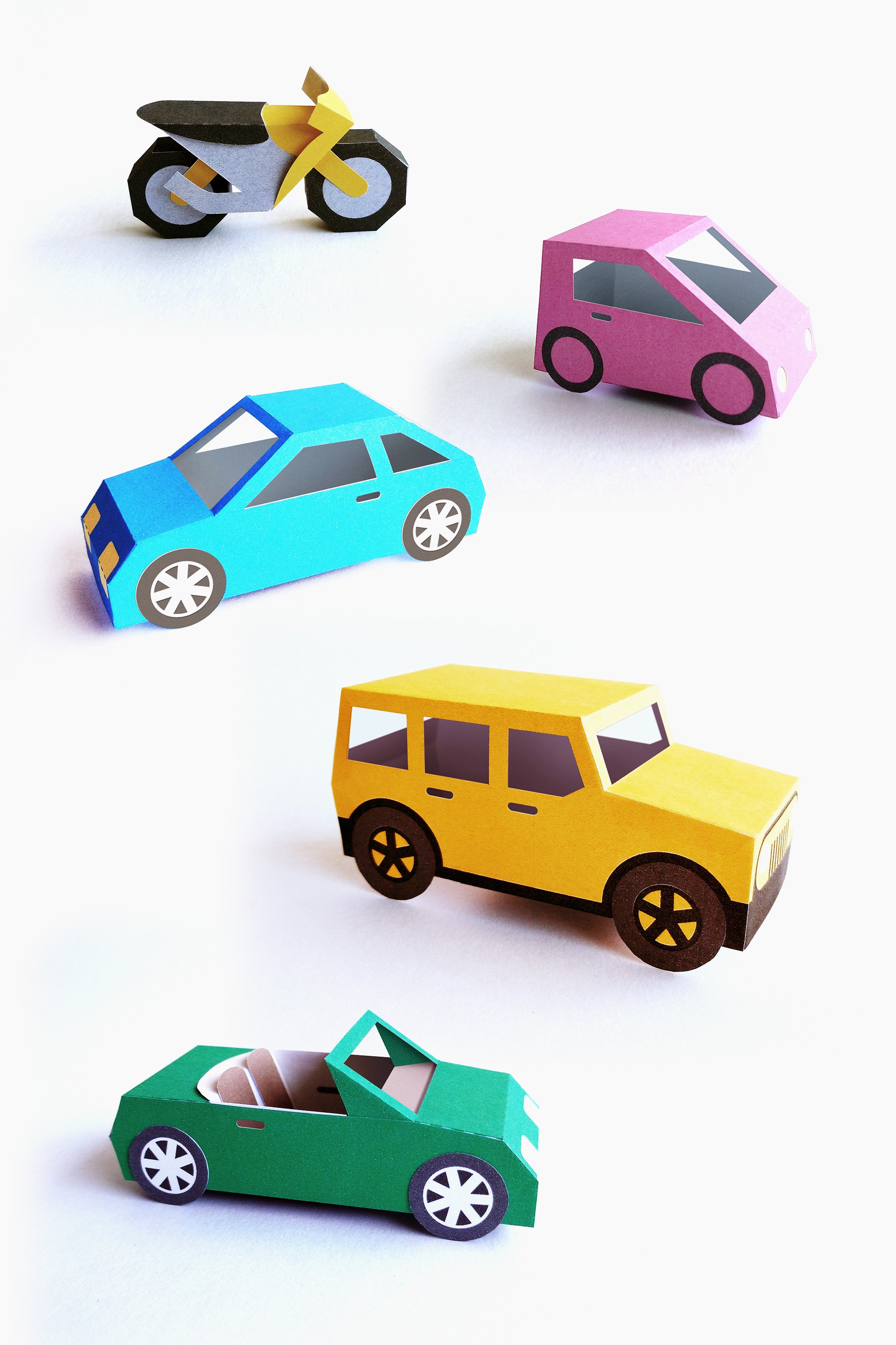 Cars and Motorbike SVG Templates