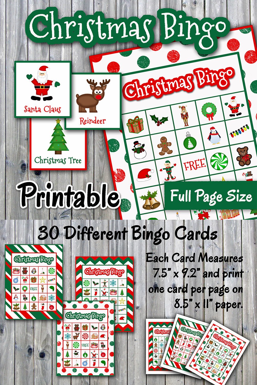 Christmas Bingo Printable Game - PDF File