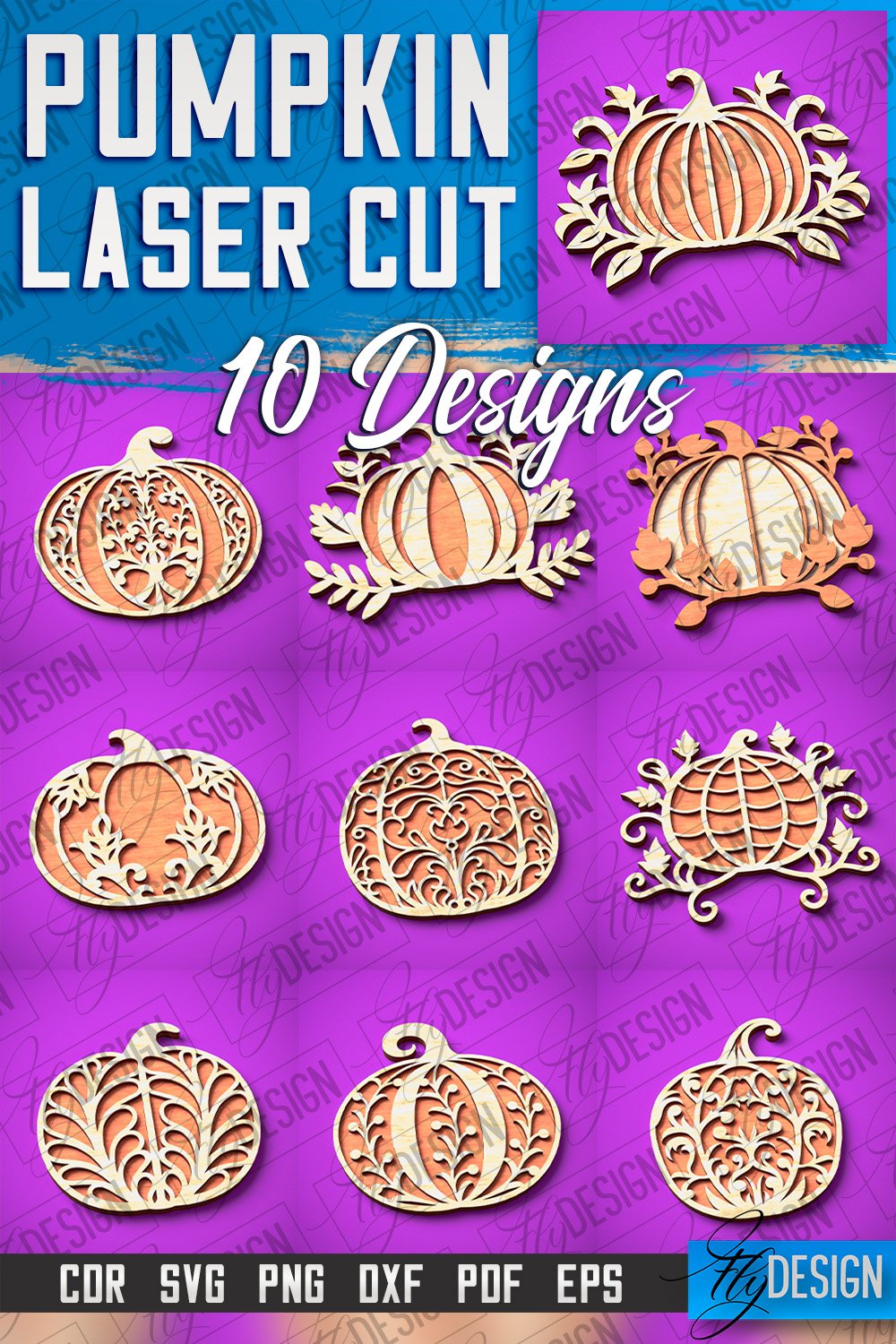 Pumpkin Laser Cut SVG Bundle| Fall Pumpkin Laser SVG Design