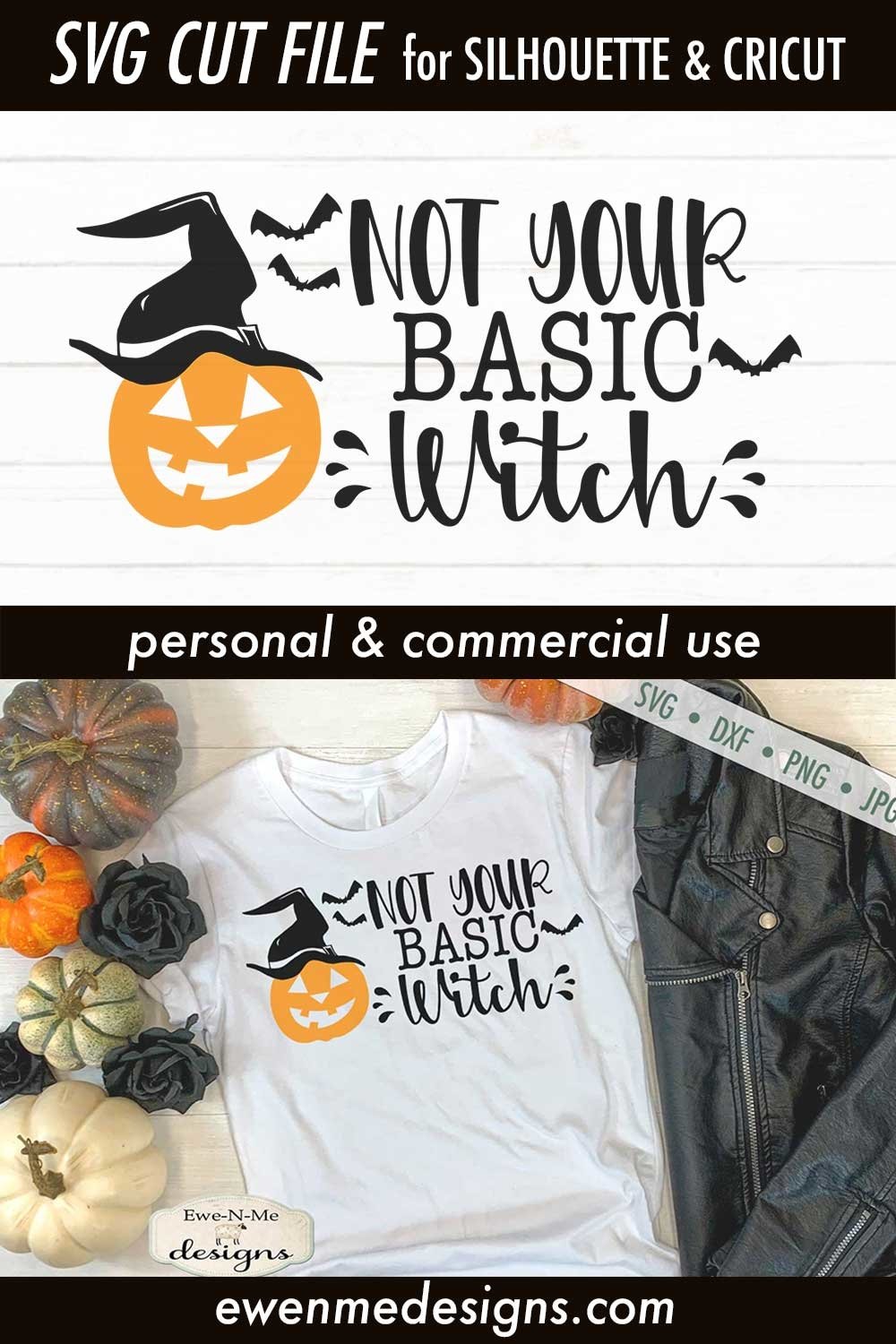 Not Your Basic Witch | Halloween | Jack o Lantern | SVG