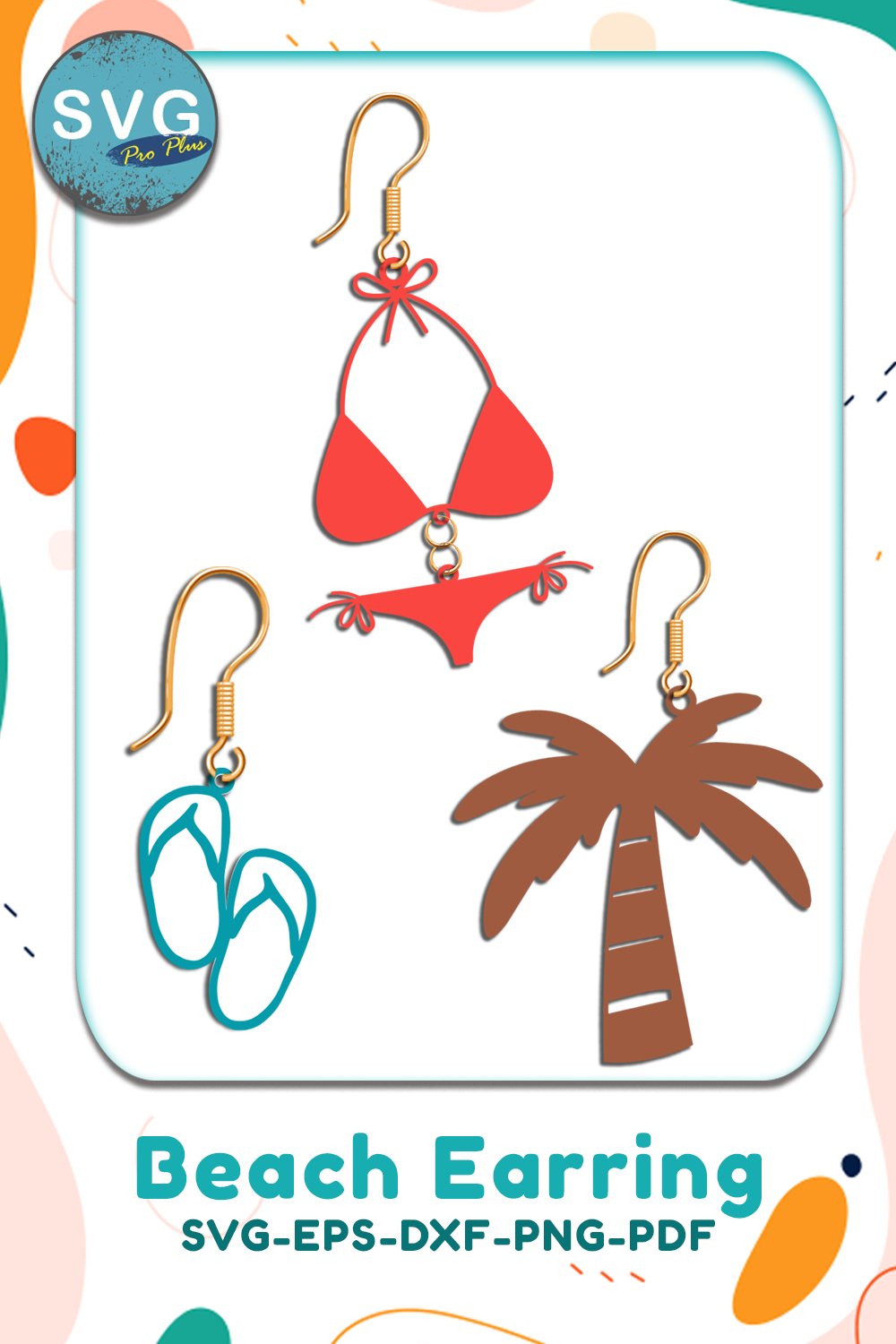 Beach Earring svg flip flop earring sea svg coconut tree svg