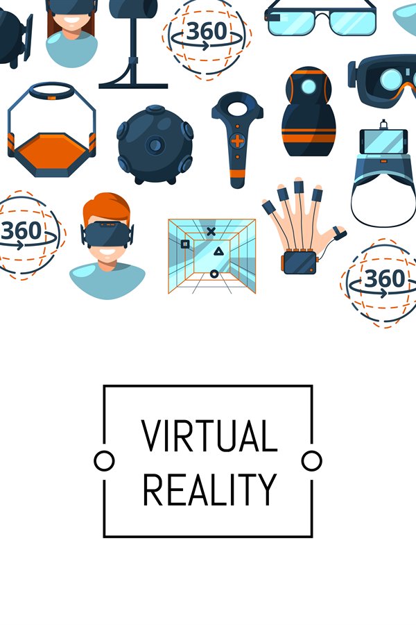 Vector flat style virtual reality elements (850581)