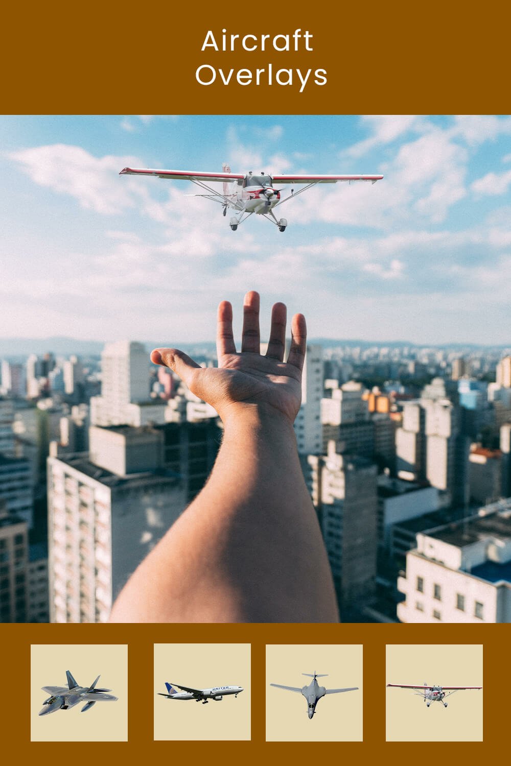 Aircraft Photoshop Editing Overlays Digital Backdrops