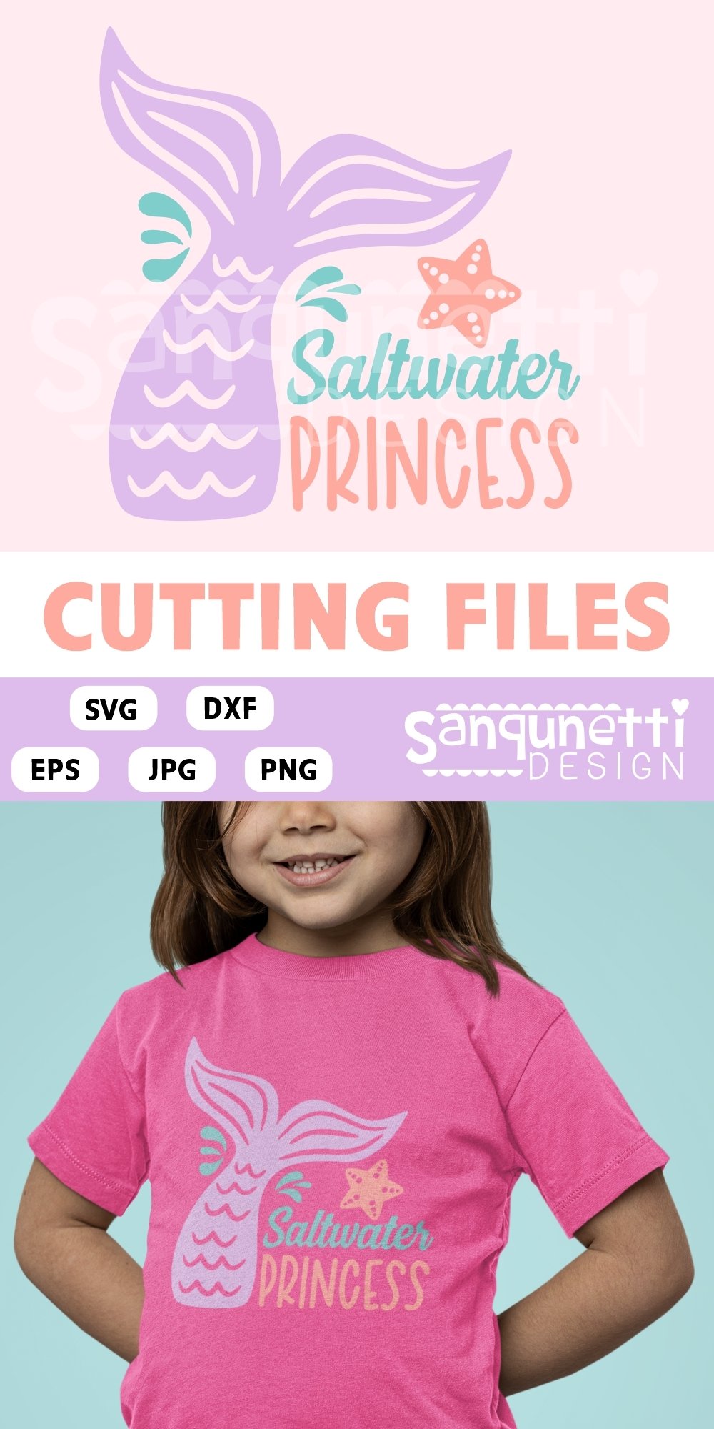 Mermaid Saltwater Princess SVG, Under the sea SVG