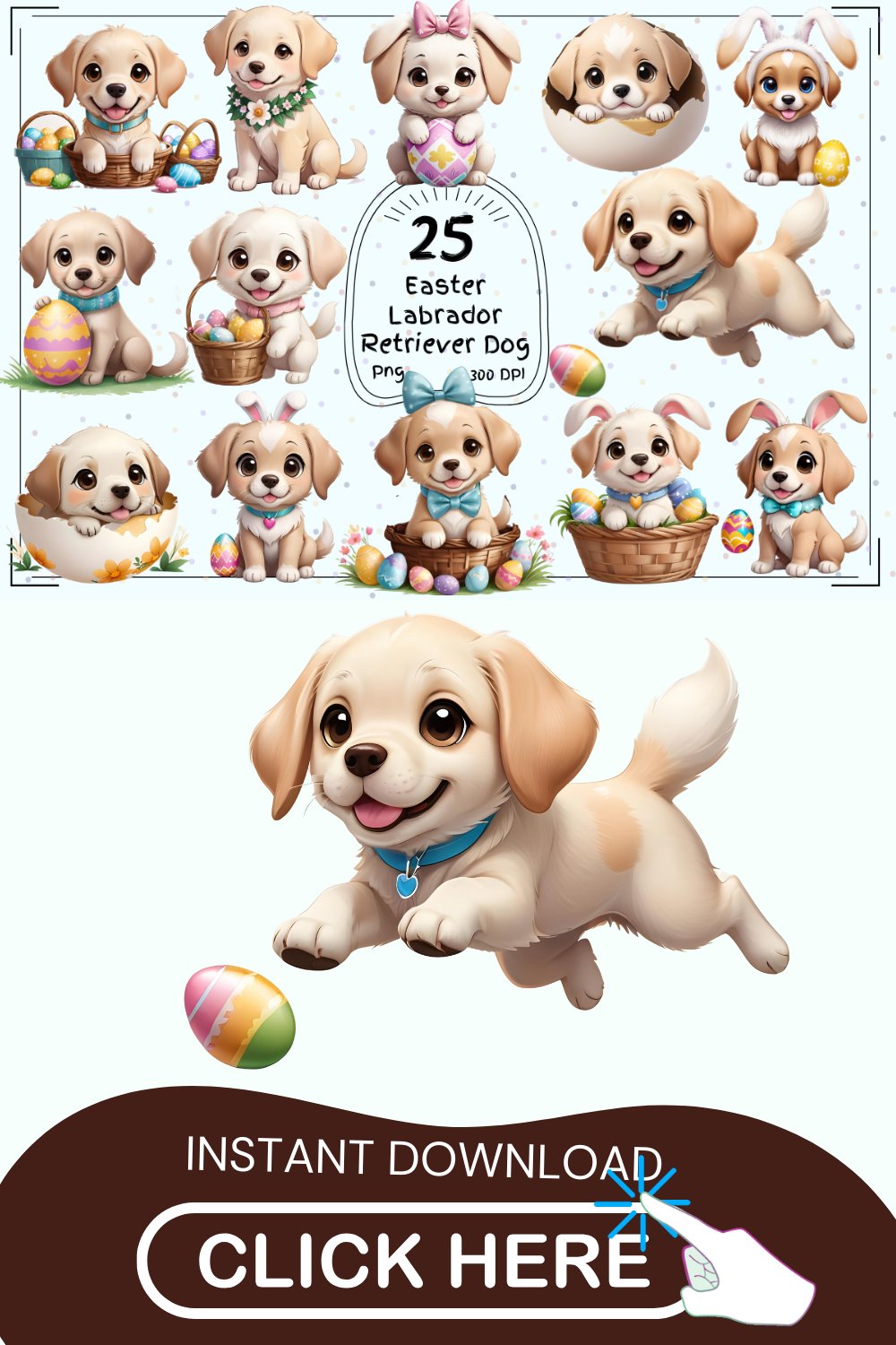 25 Cute Labrador Retriever Easter Clipart