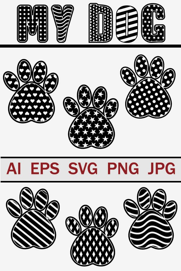 Dog trail with SVG ornament