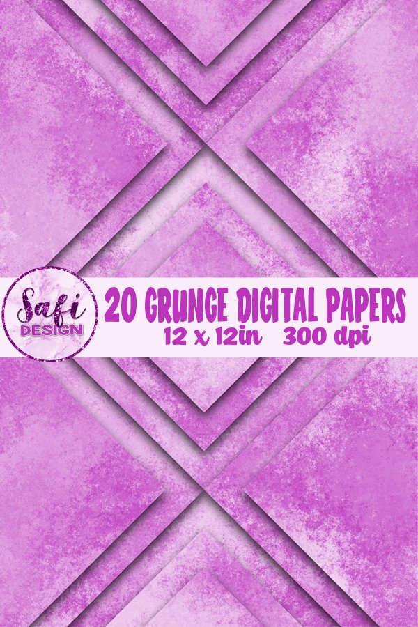 Digital Paper - Purple Grunge Backgrounds