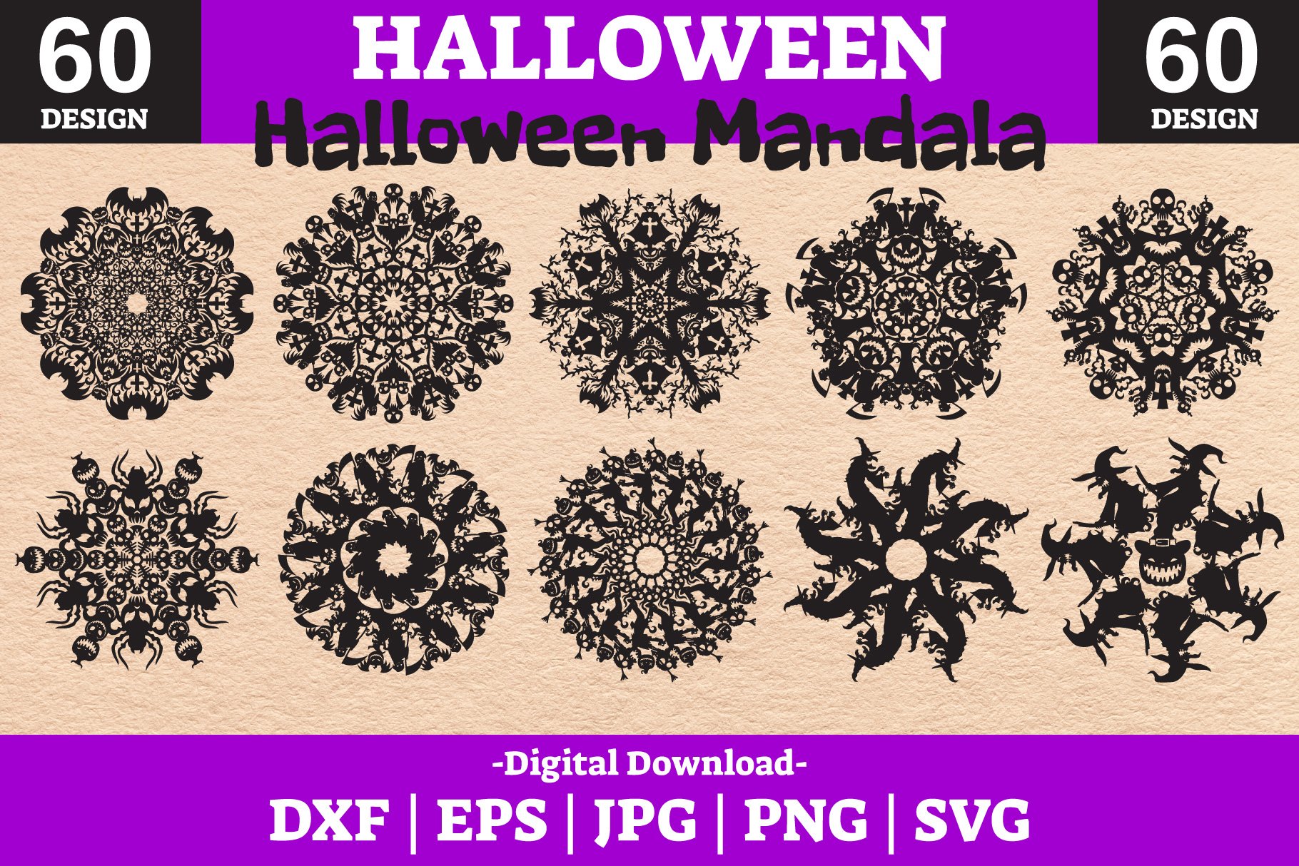 Halloween mandala SVG Bundles