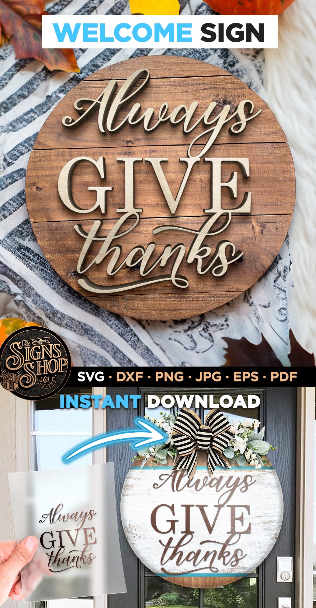 Thanksgiving SVG Round Signs