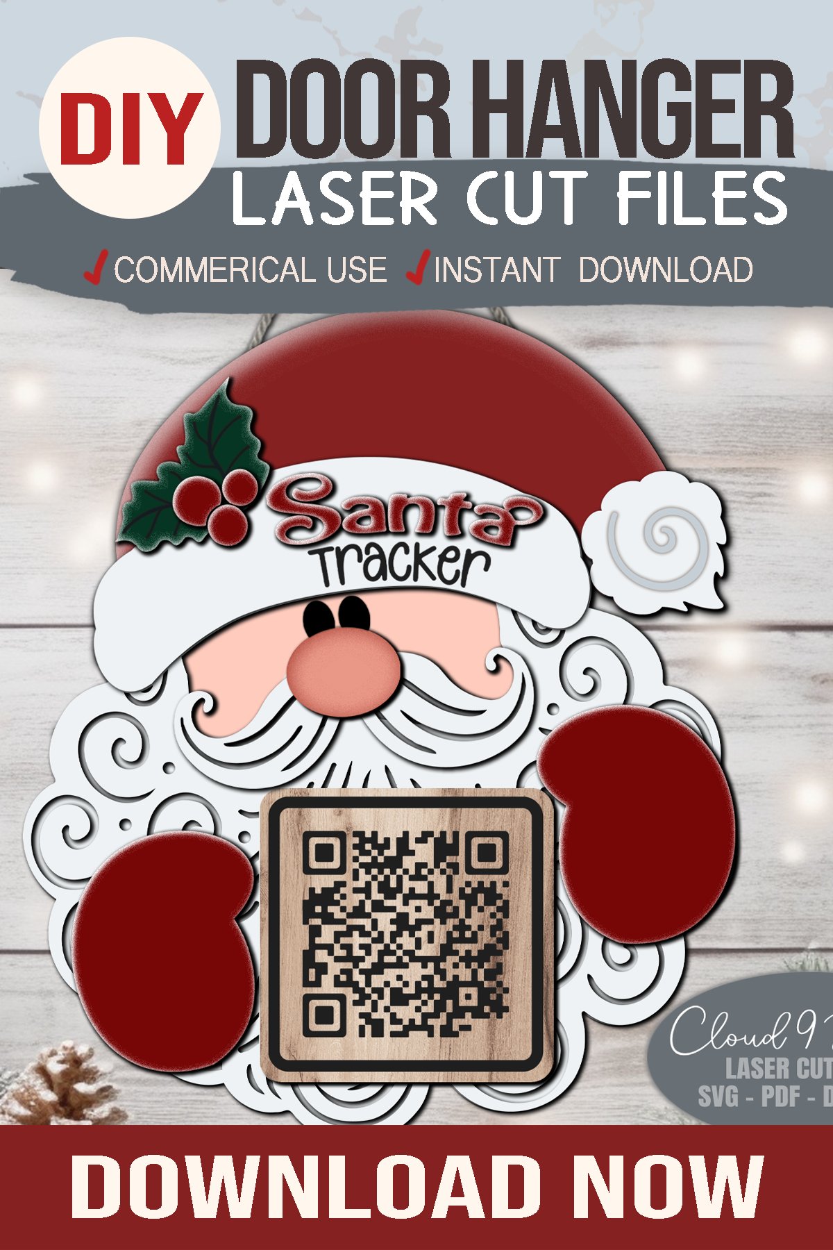 Christmas Sign SVG | Laser Cut Files | Santa Tracker SVG