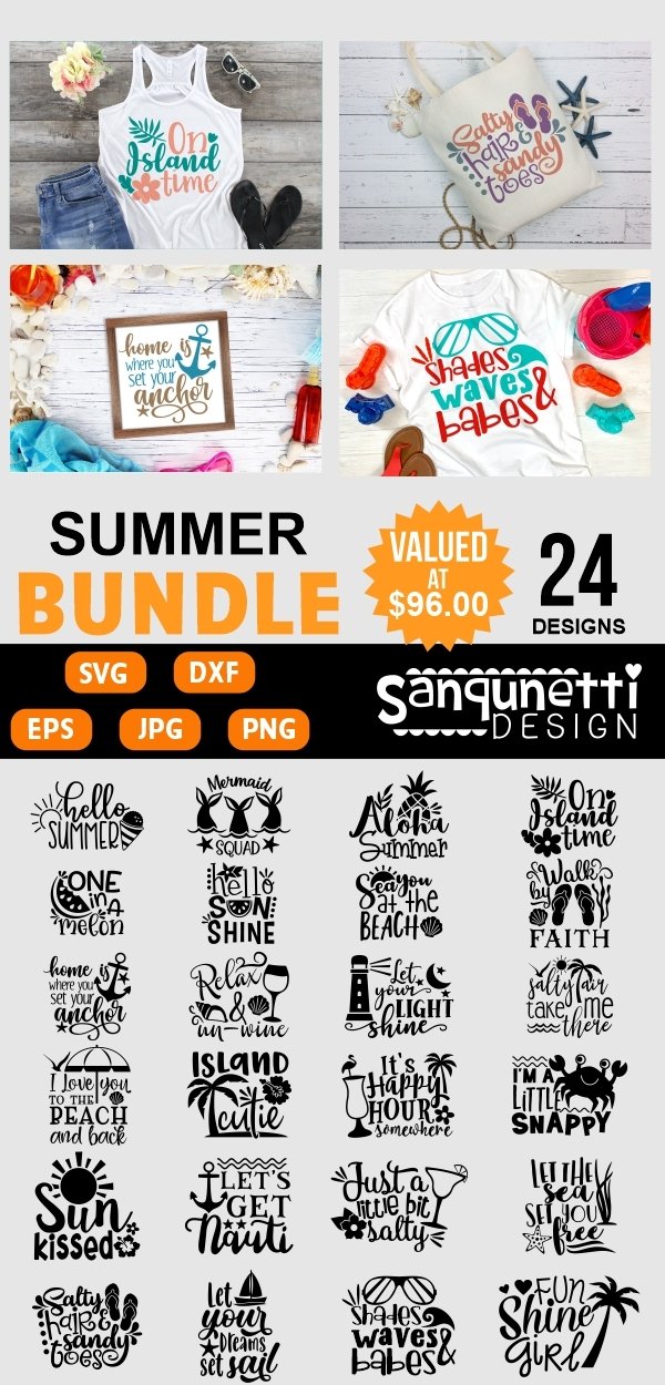 Summer and tropical SVG bundle | Summer lettering