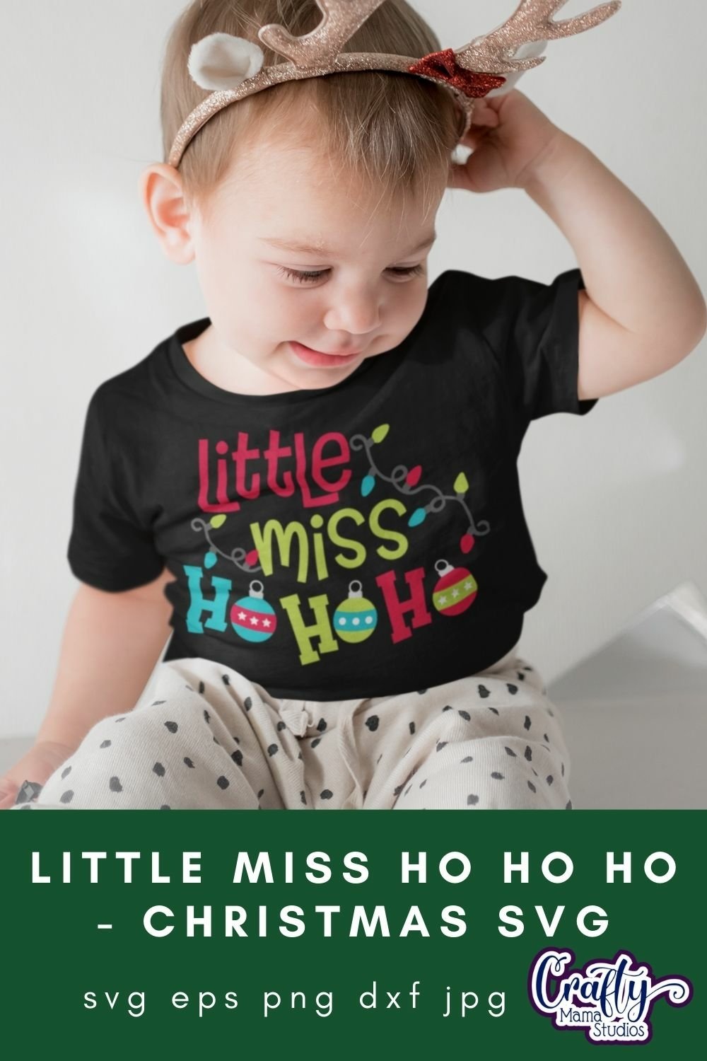 Little Miss Ho Ho Ho Kids Christmas Svg Design For Shirts