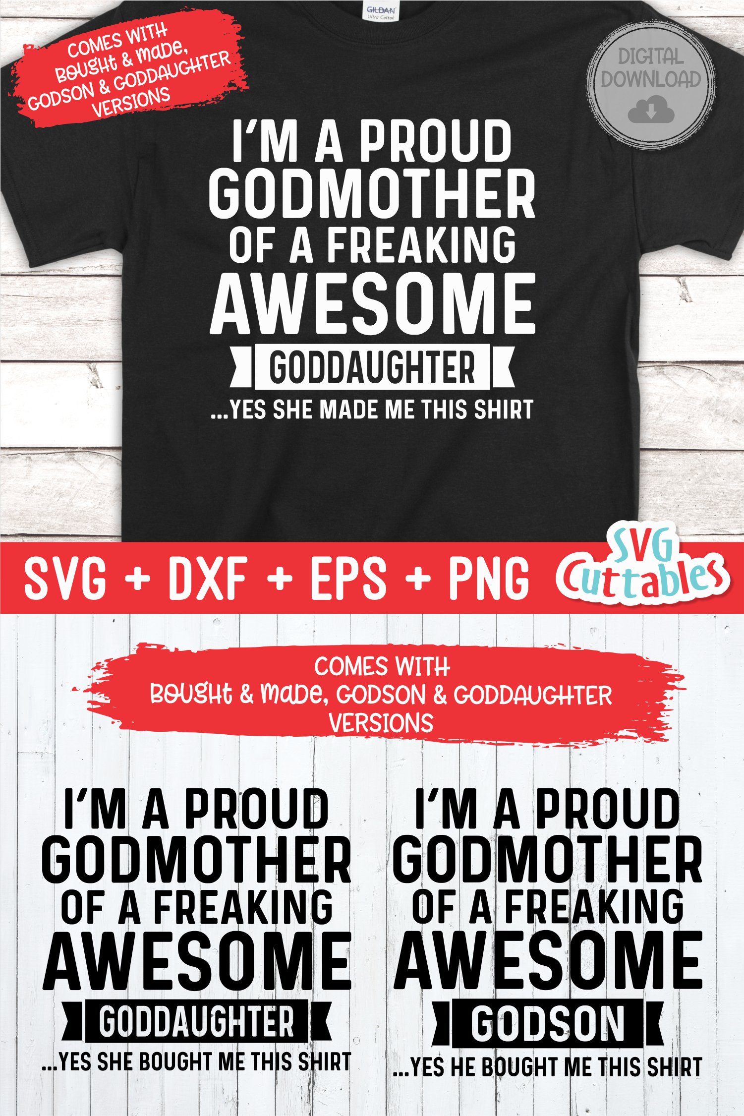 I'm A Proud Godmother Of A Awesome Goddaughter / Godson