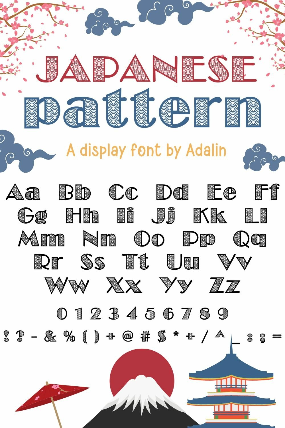 Japanese Pattern - Display font
