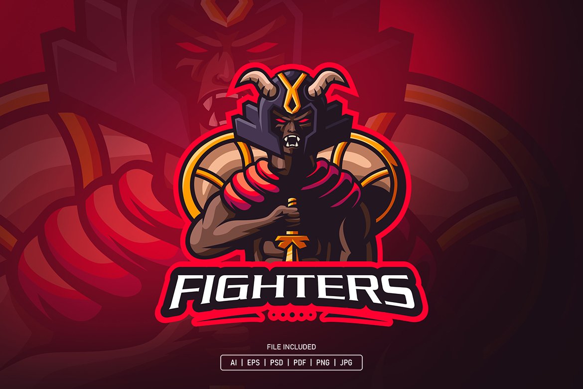 figter mascot logo
