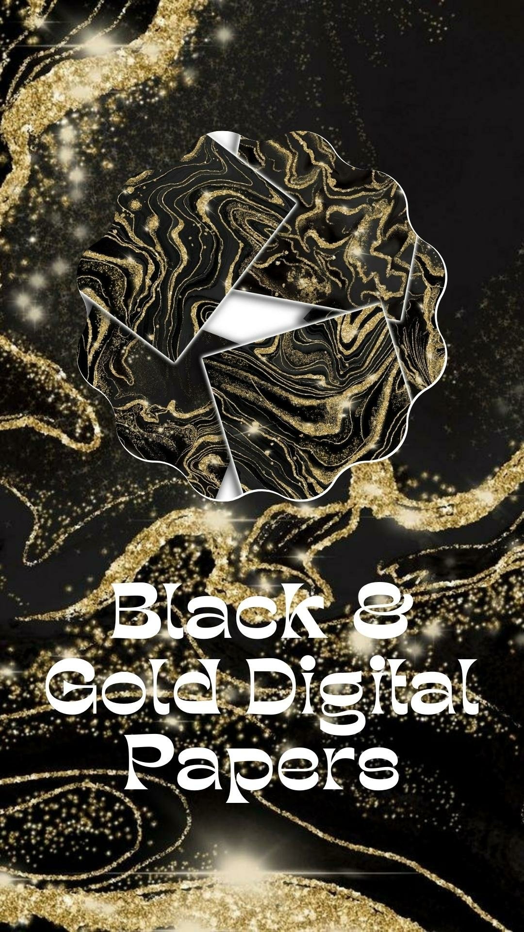Black & Gold Digital Papers