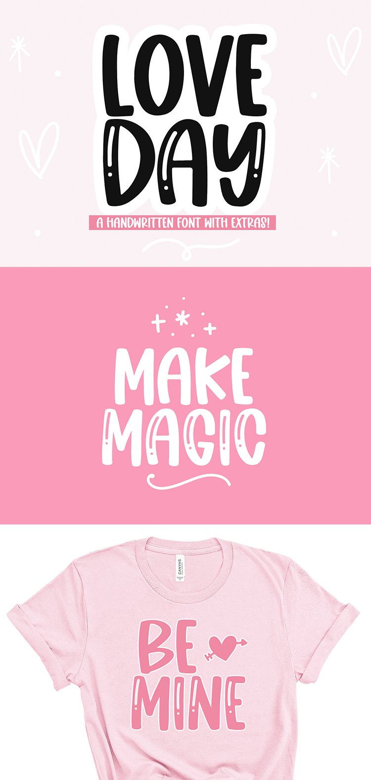 Love Day - Cute Handwritten Font with Valentine Doodles!