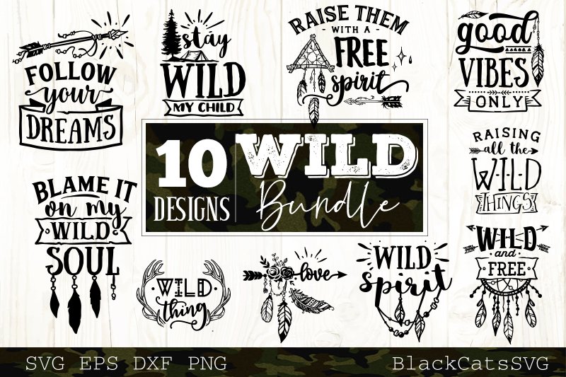 Wild SVG bundle 10 designs Boho SVG bundle vol 2