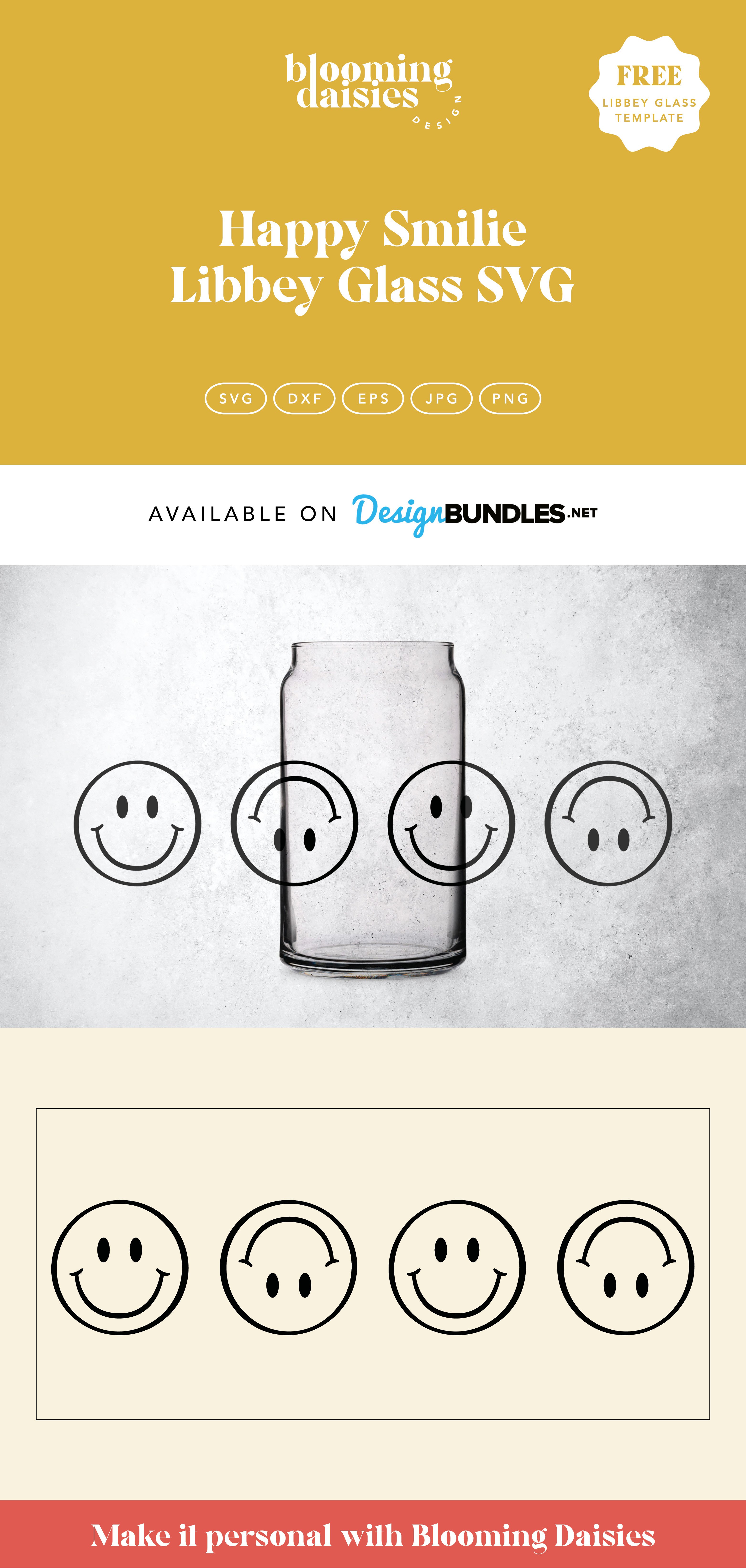 Retro Smilies SVG Cut File | Libbey Glass SVG Bundle