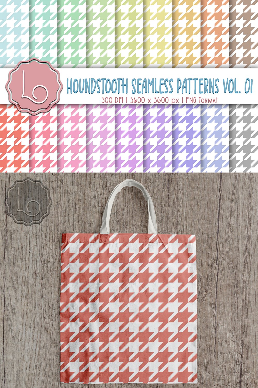Houndstooth Seamless Patterns Vol 01