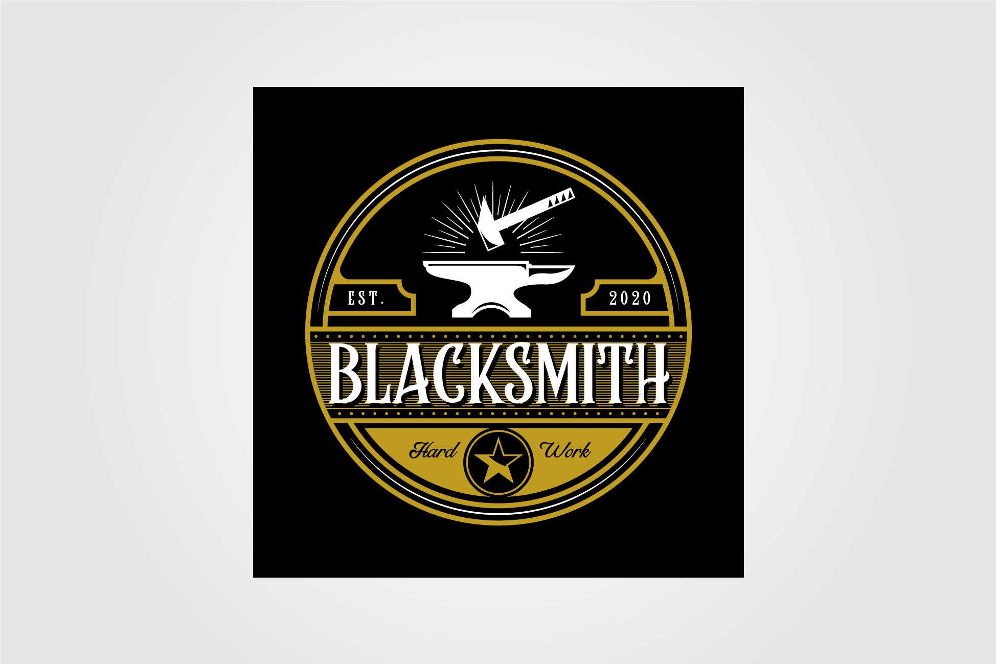 vintage blacksmith forge logo , anvil vector (1796969)