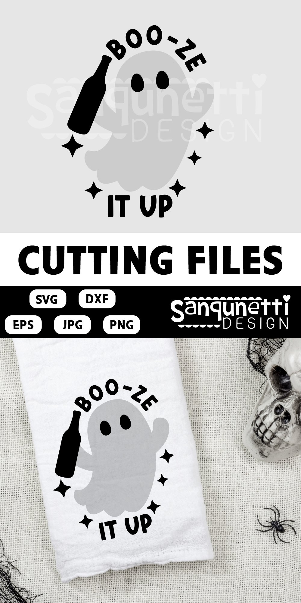 Boo-ze It Up Ghost SVG - Funny Halloween design