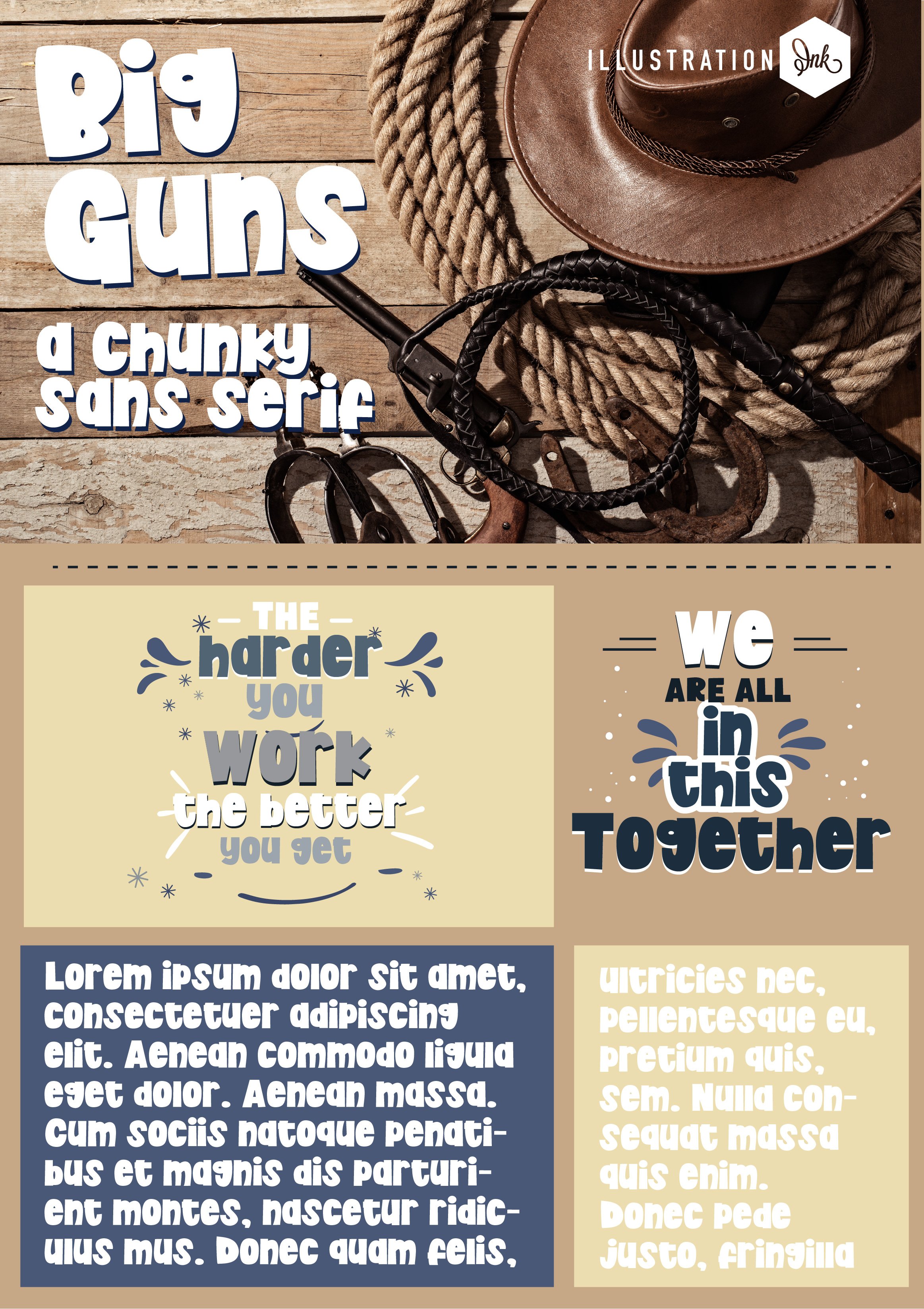 Chunky sans serif font for titles