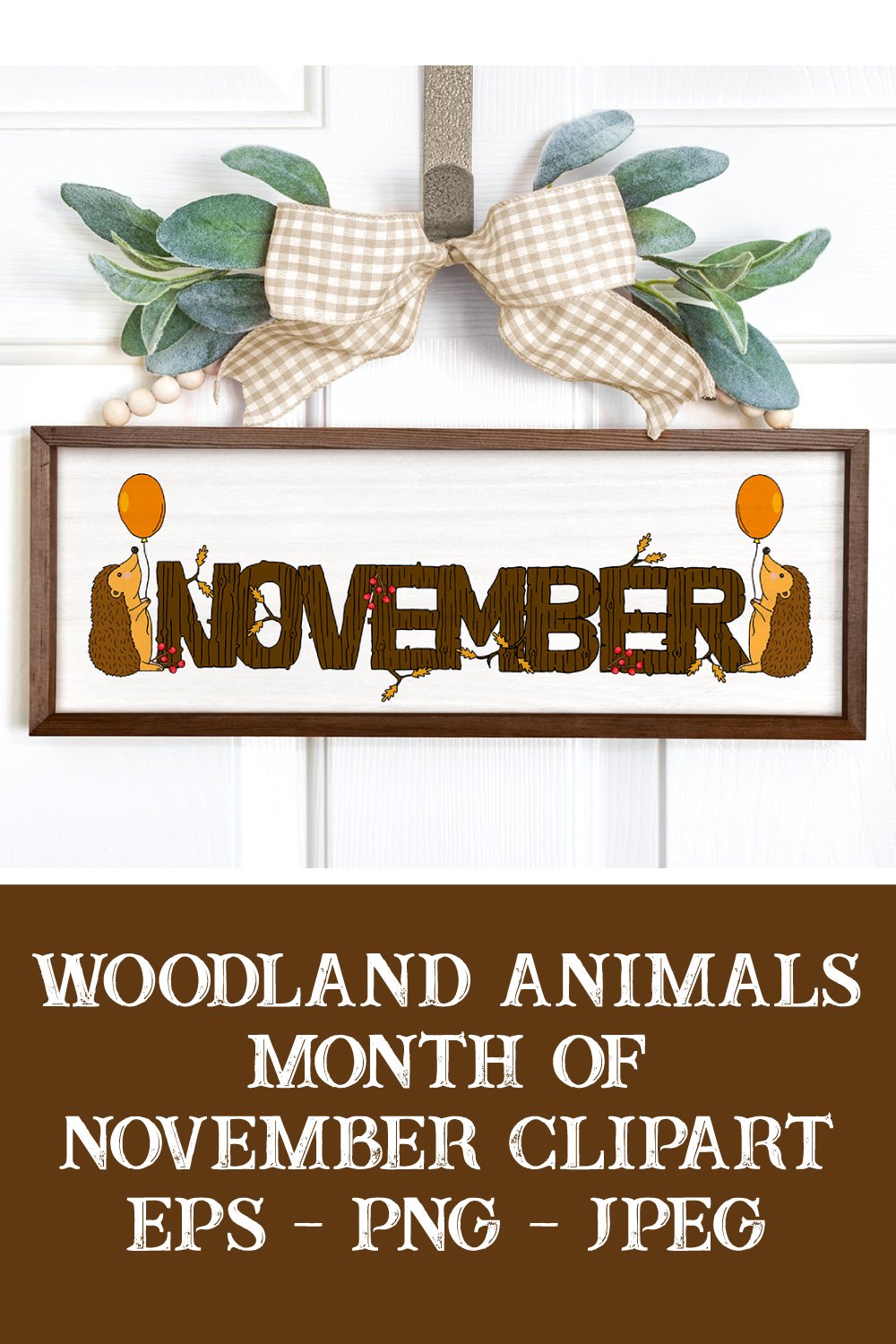 November Clipart | Cute Woodland Animals November Clipart