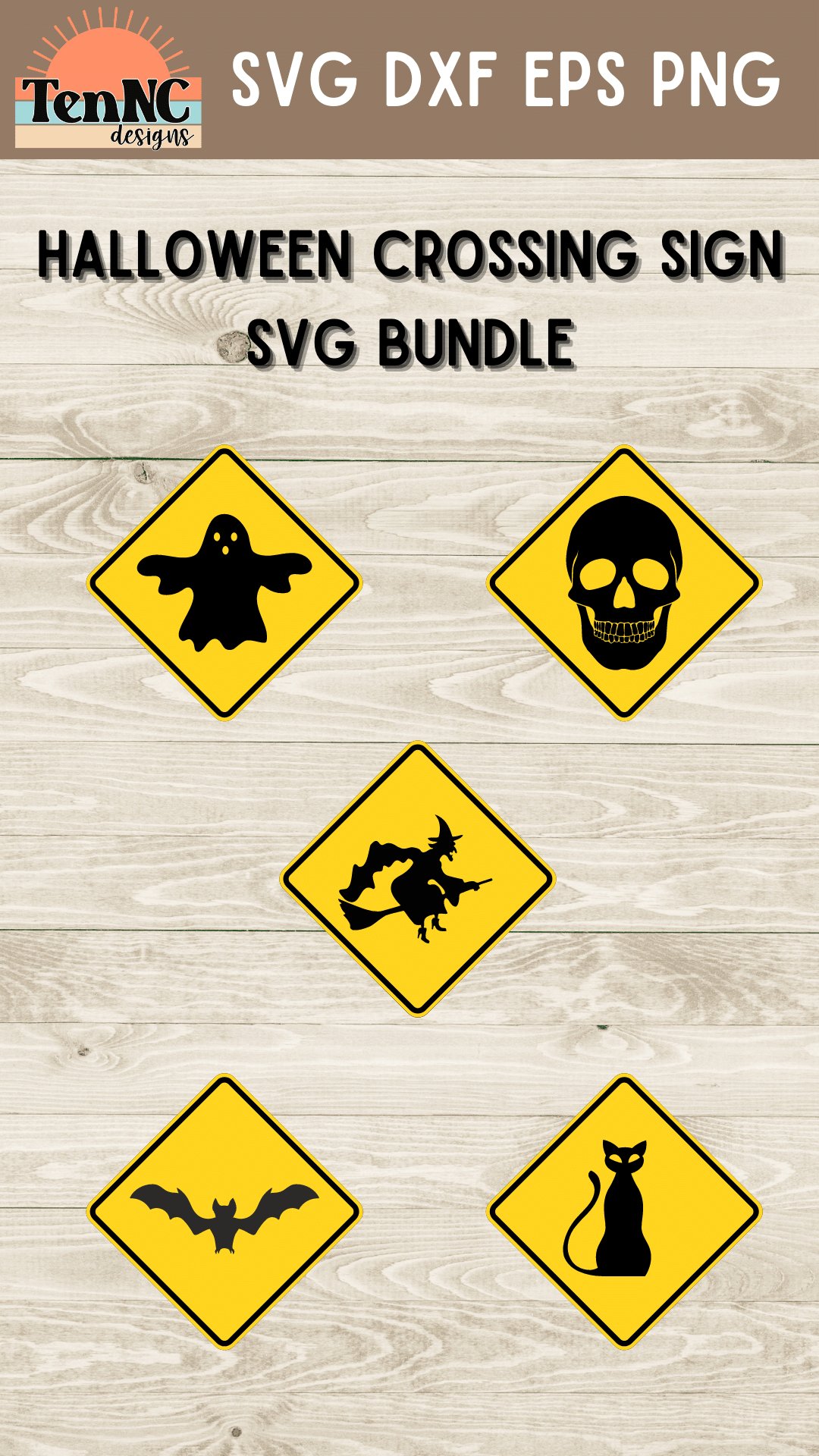 Halloween Crossing Sign CVG bundle