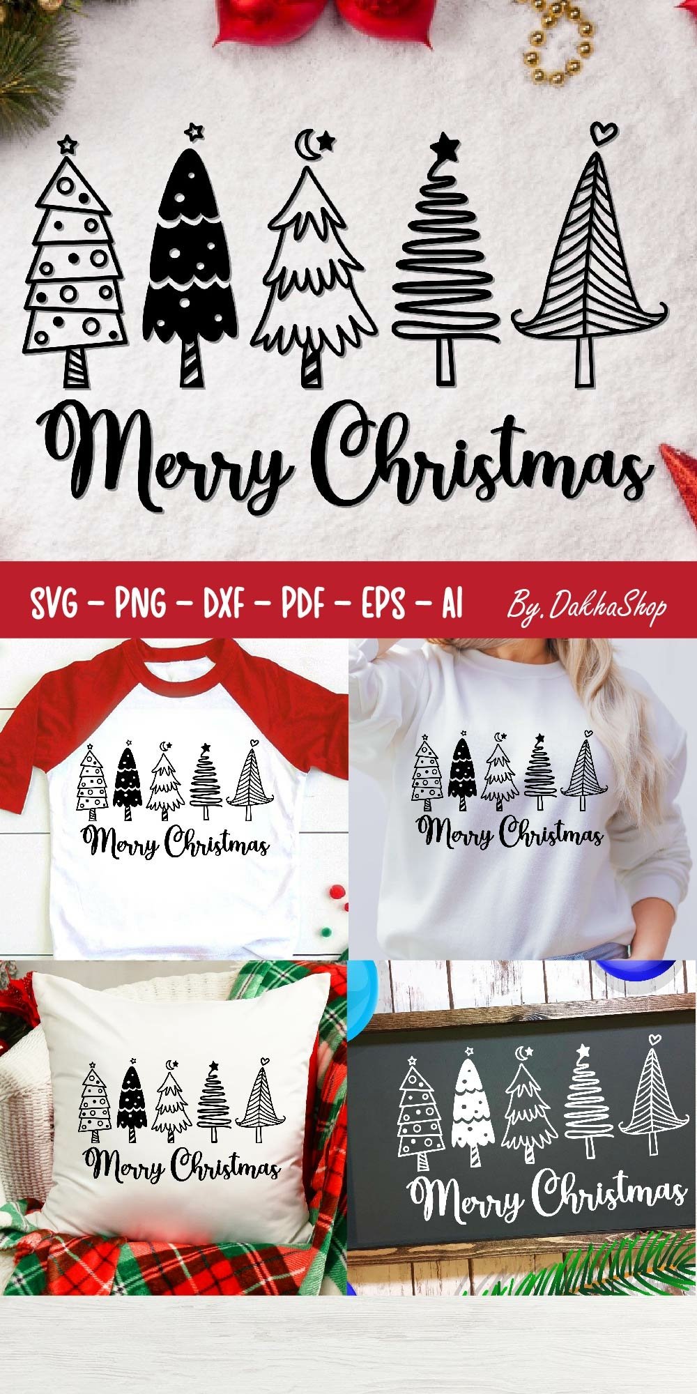 Christmas Tree Svg, Merry Christmas Svg (3034033)