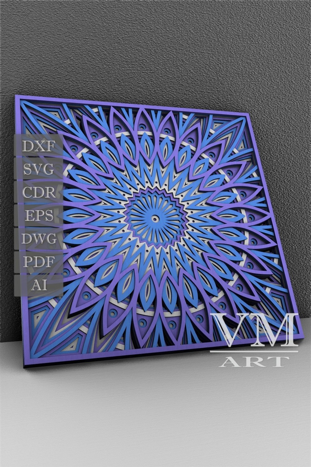 Layered Mandala SVG, Cut file Mandala, Multilayer Mandala