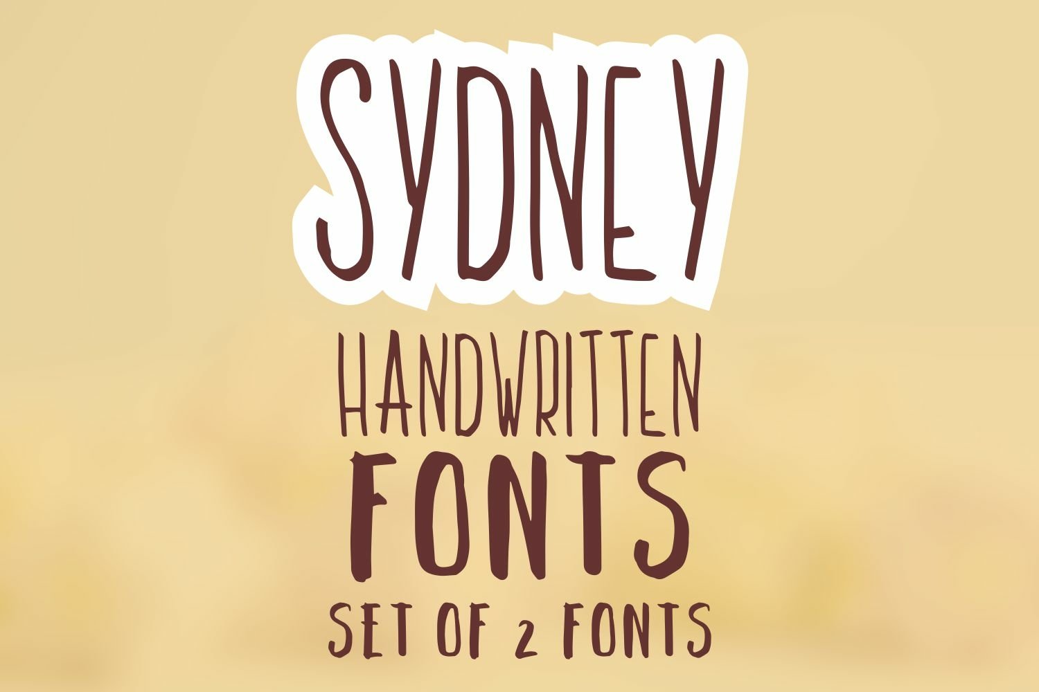 Sydney. Set of 2 handwritten fonts.