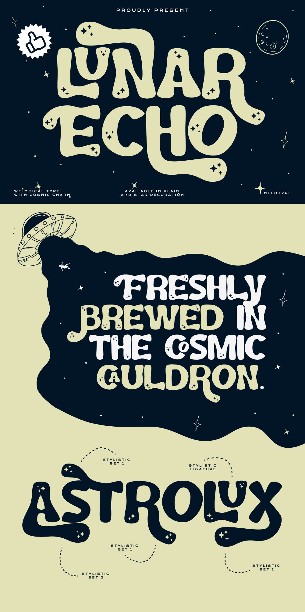 Lunar Echo: Cosmic Vibes Font