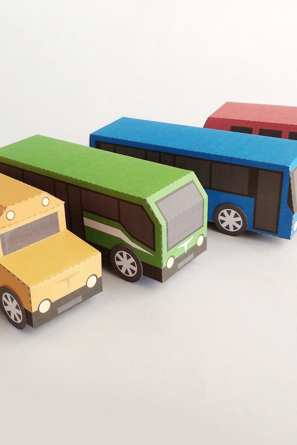 BUSES 4 in 1. Paper Crafts / Gift Boxes
